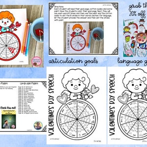 Valentines Day Speech Therapy 100 Trials: NG Y and Verbs - Etsy