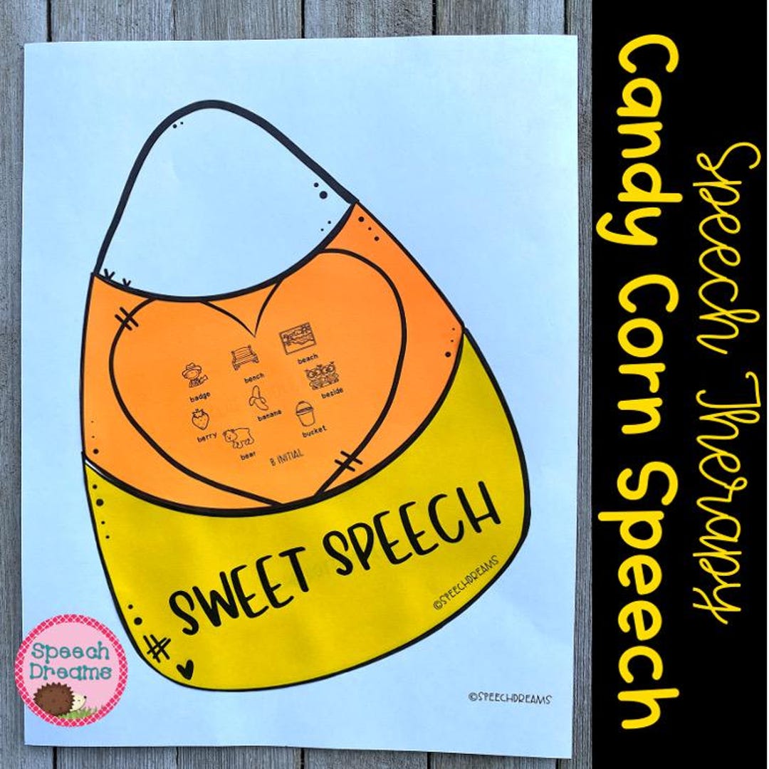 Speech Therapy Craft Candy Corn Fall Festival Halloween Carnival ...