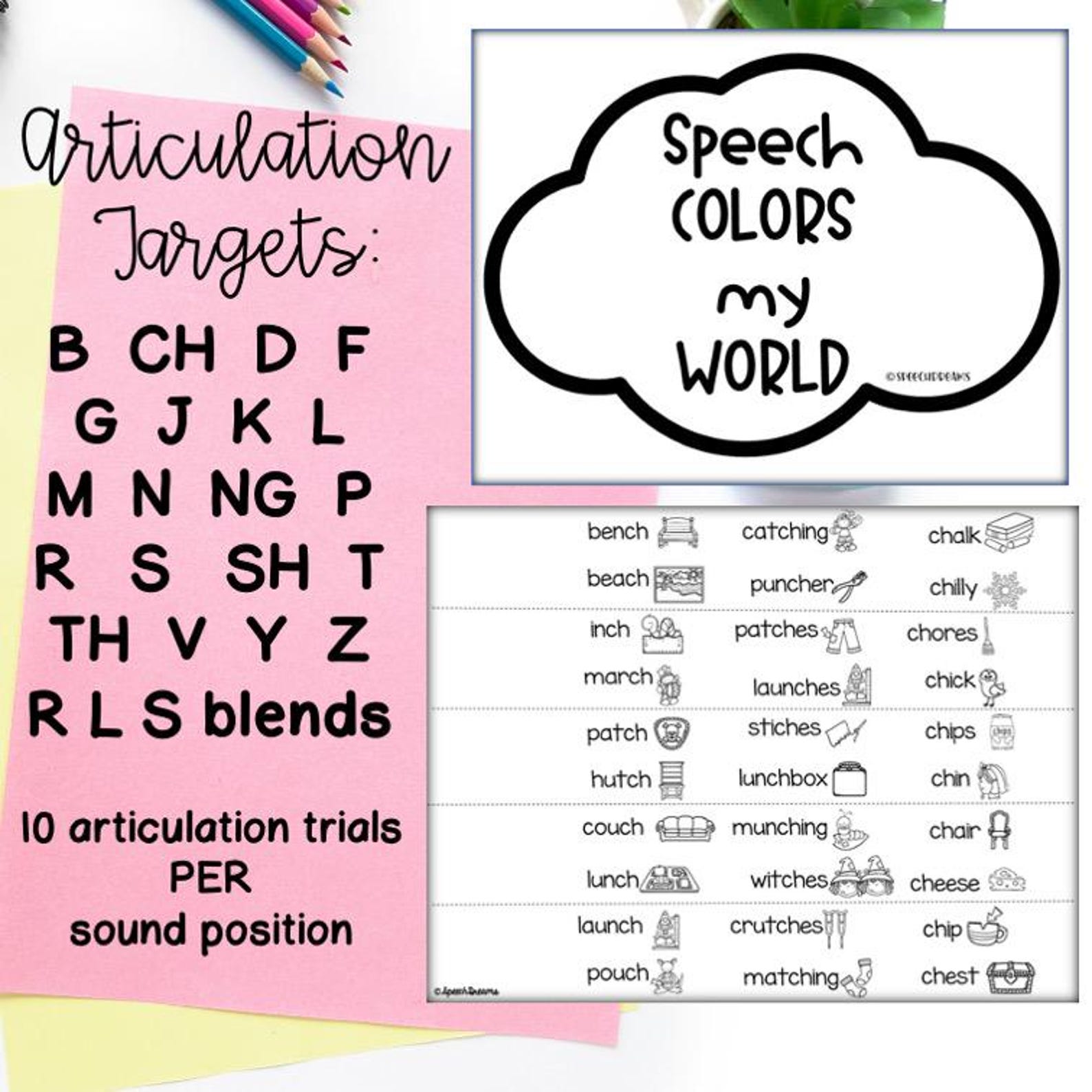 St. Patrick's Day Speech Therapy Craft Rainbow Articulation and ...
