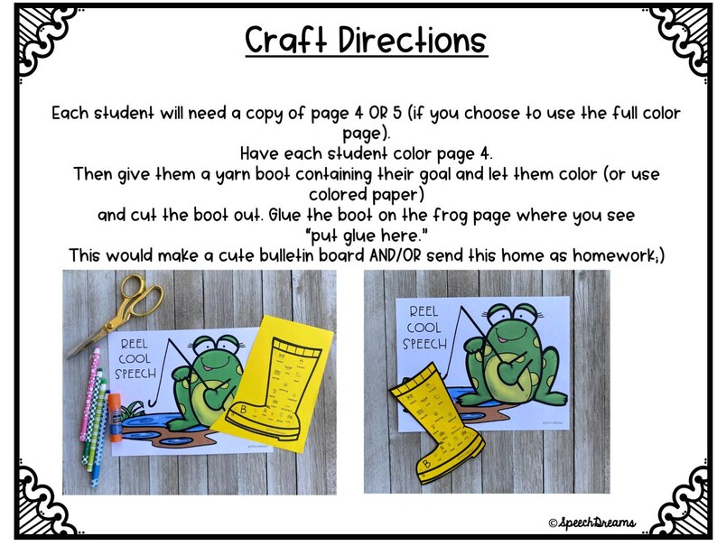 Frog Speech Therapy Craft: Articulation & Language Intervention - Etsy