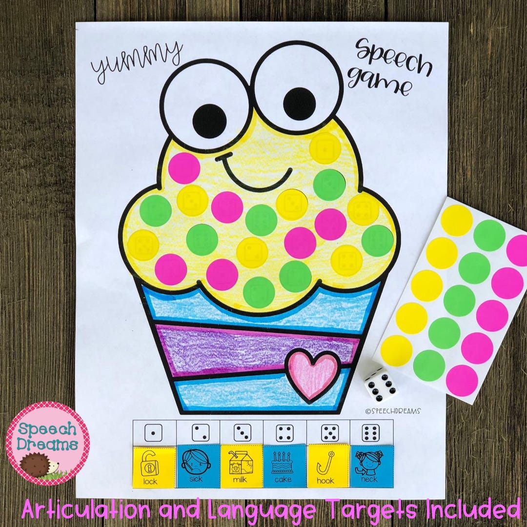Ice Cream Speech Therapy Game for Articulation and Language: Shamrock ...