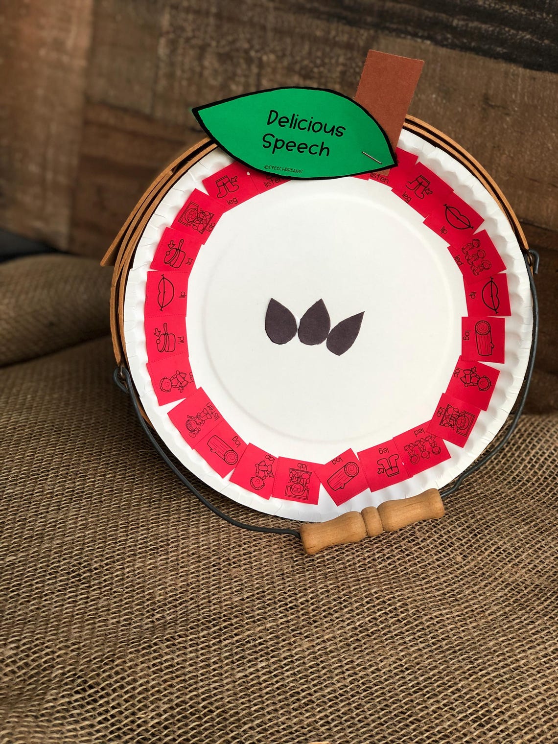 Fall Apple Speech Therapy Craft Language Articulation Back to School - Etsy