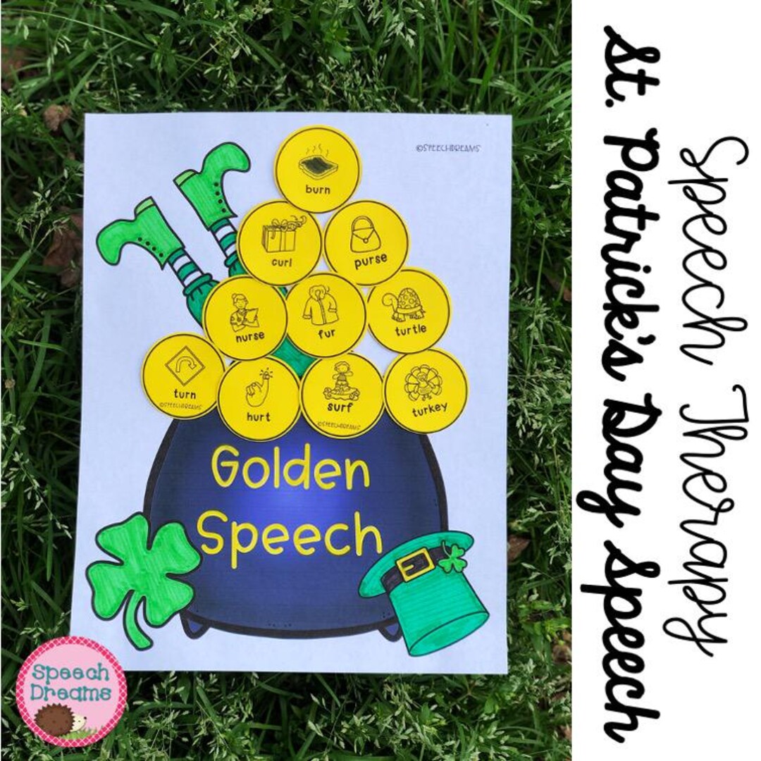St Patricks Day Cut Glue Speech Therapy Craft: Articulation Language ...