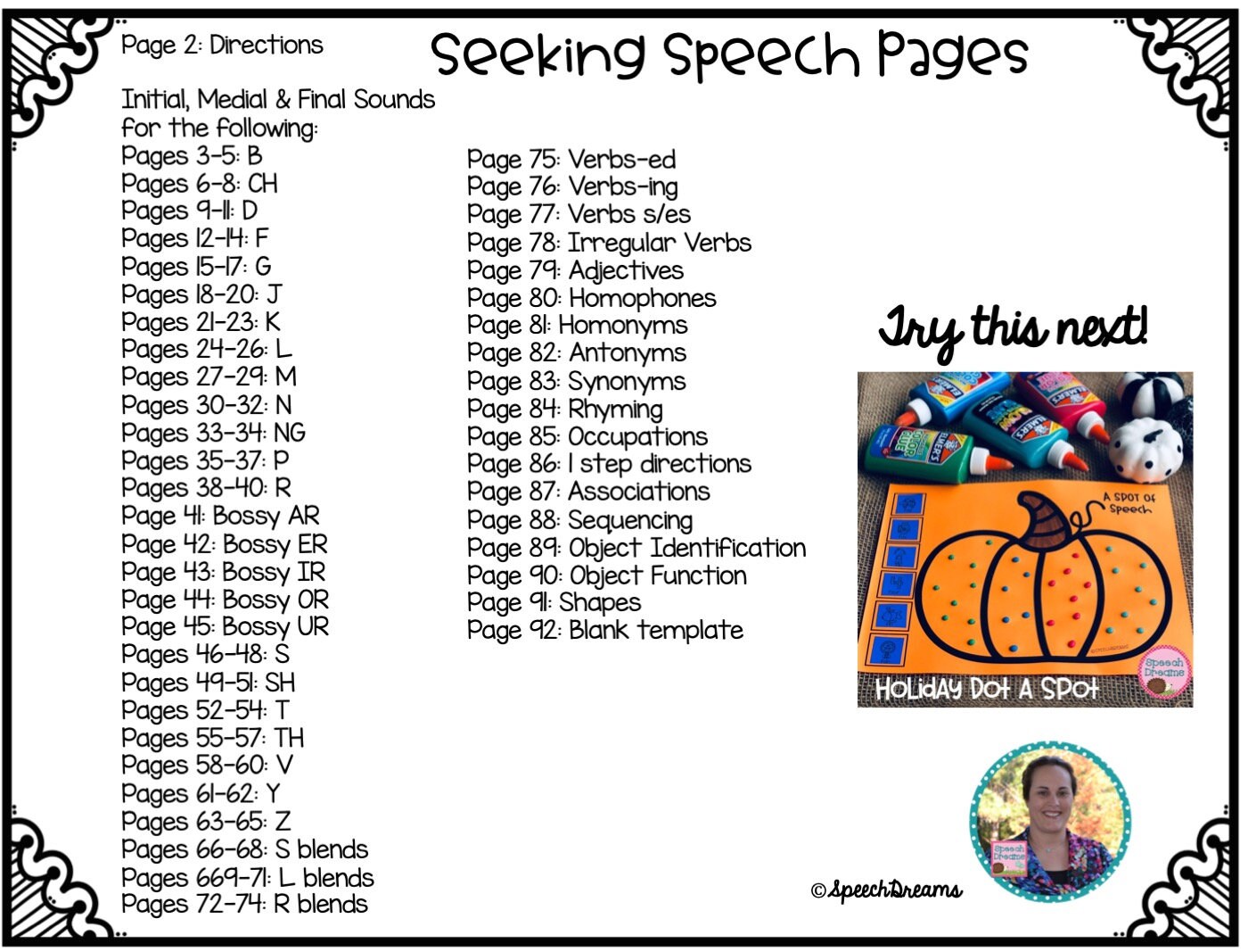 Fall Interactive Worksheets for Speech Therapy: Vocabulary Synonyms and ...
