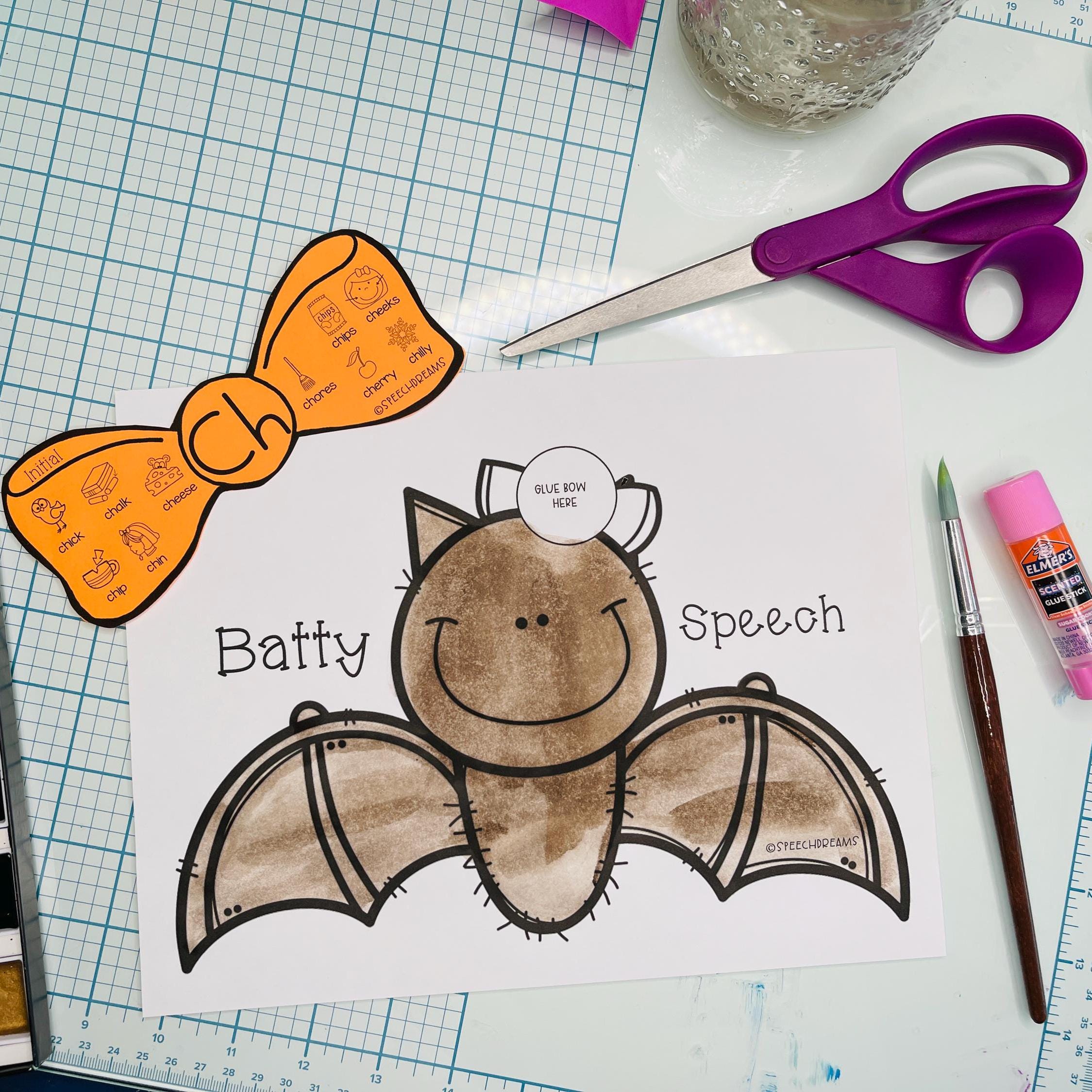 Halloween Speech Therapy Craft Bat: Action Verbs Homonyms Homophones ...