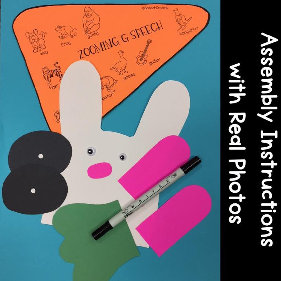 Easter Bunny Carrot Race Car Speech and Language Therapy Activity With ...