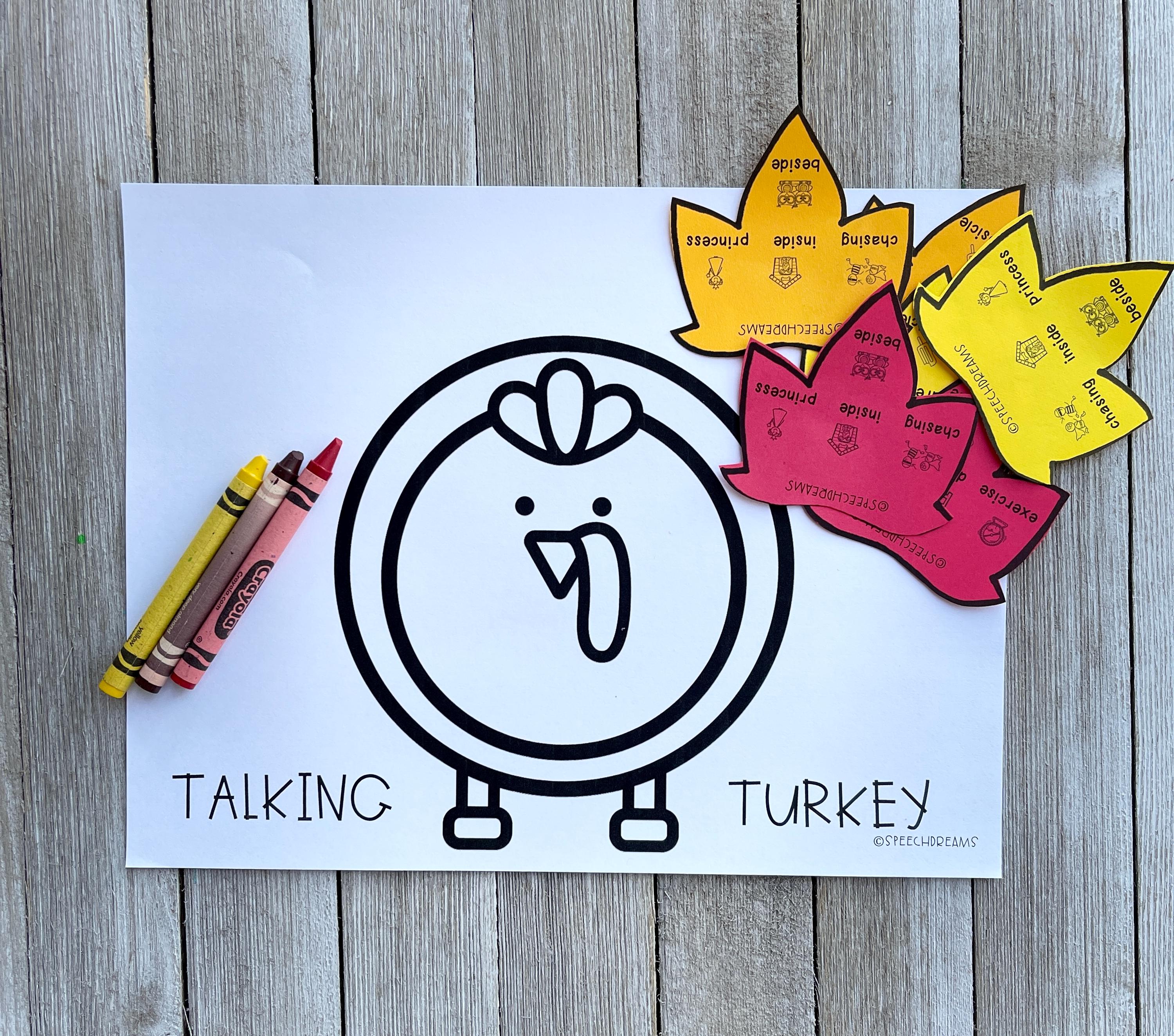 Thanksgiving Speech Therapy Craft: Turkey With Articulation and ...