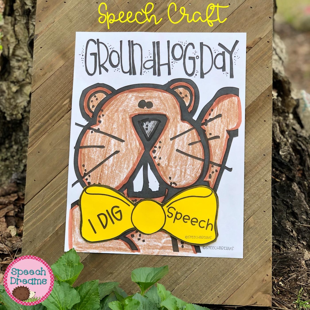 Groundhog Day Speech Therapy Craft Activity | Following Directions and ...