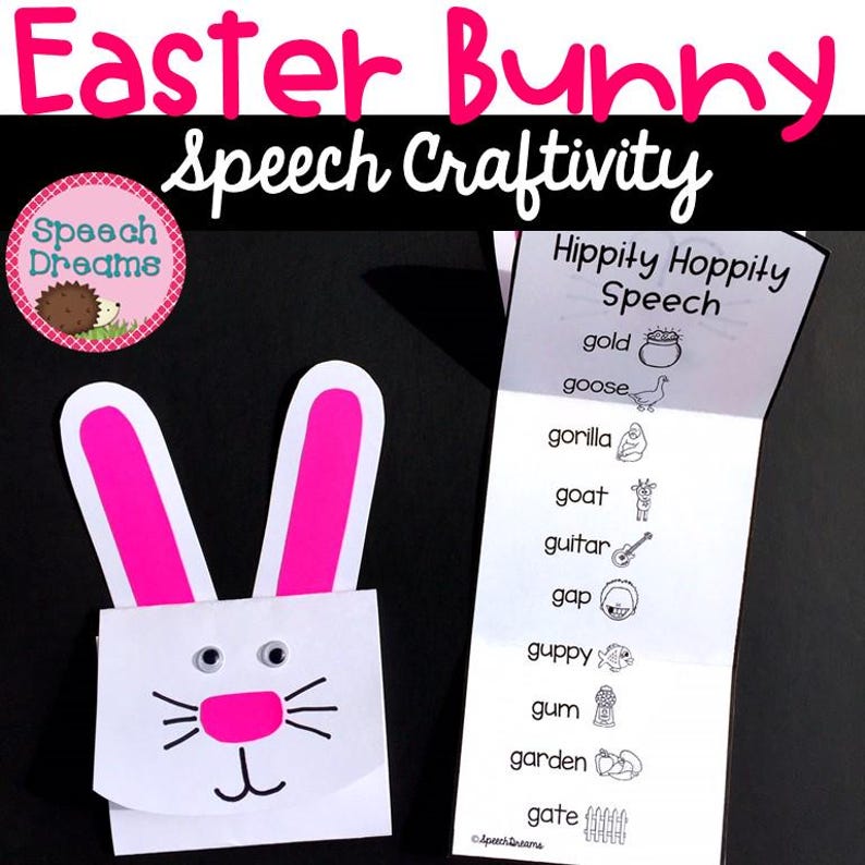 Easter Bunny Speech Therapy Craft: Articulation & Language Goals - Etsy