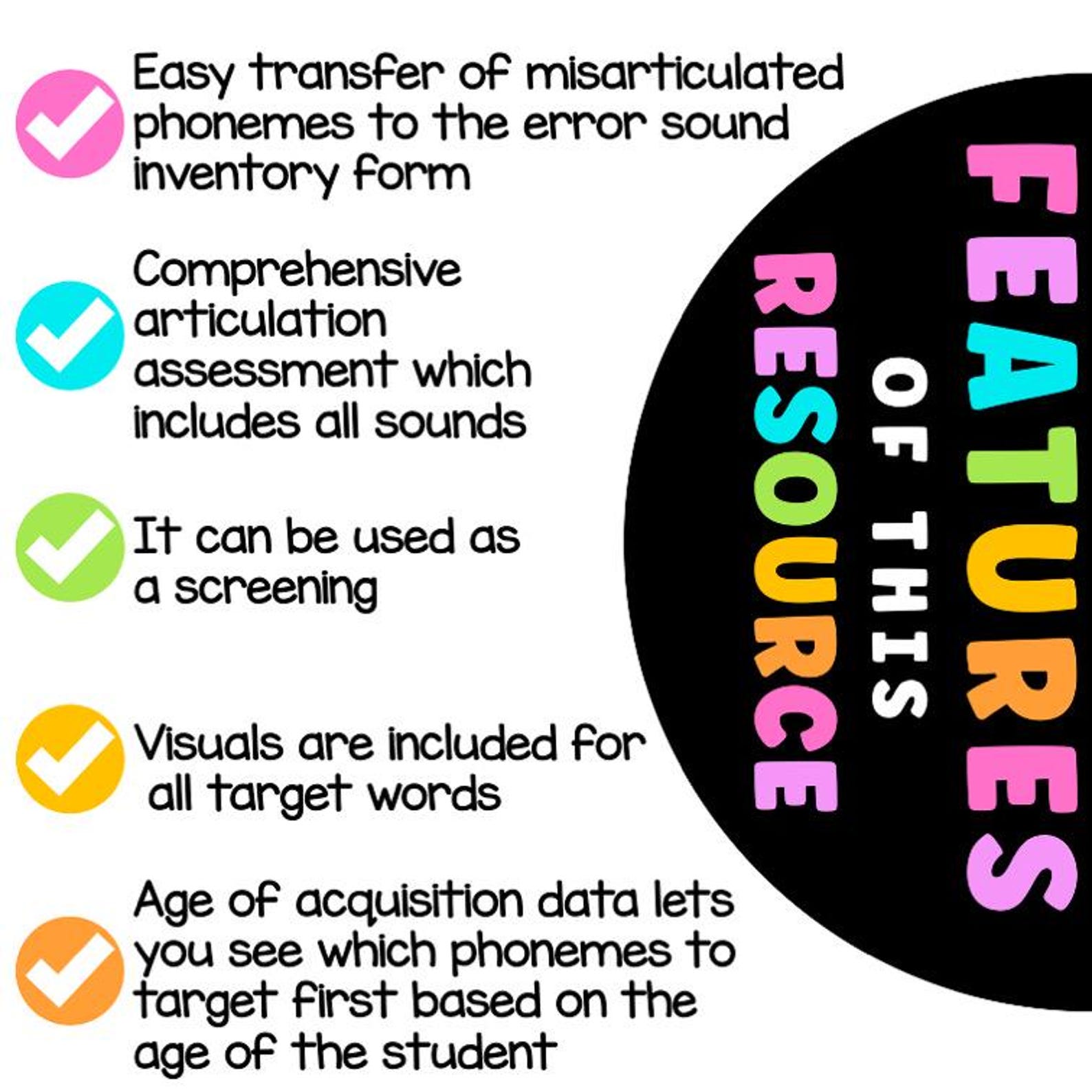 Articulation Assessment for Speech Therapy: Screening Checklist - Etsy