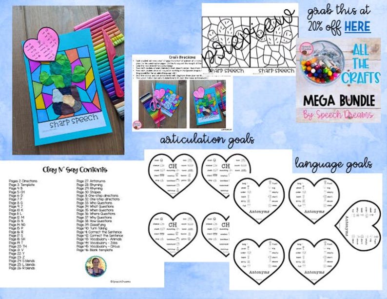 Speech Therapy Craft Articulation and Language: Clay Cactus Upper ...