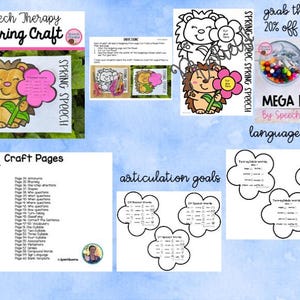 Spring Speech Therapy Craft: Articulation Language | Early Intervention ...