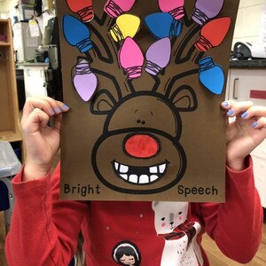Christmas Speech Therapy Activity Reindeer Articulation and Language ...