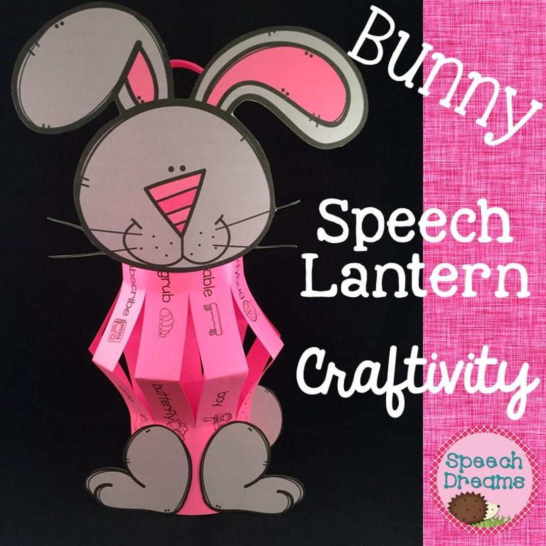 Easter Bunny Speech Therapy Lantern Craft With Articulation Language ...