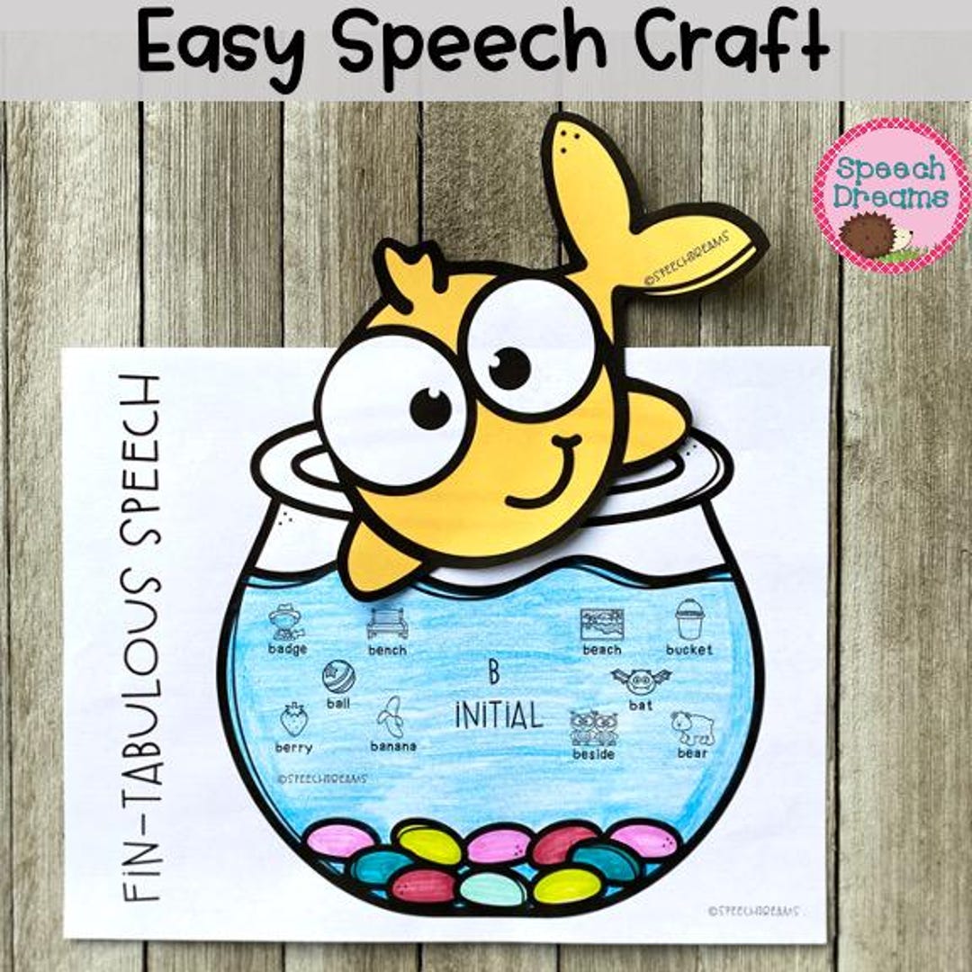 Fish Speech Therapy Craft: Articulation & Language Skills - Etsy