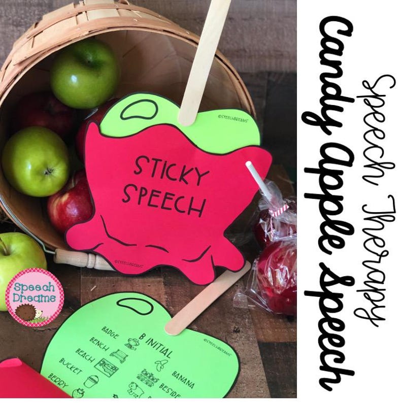 Fall Candy Apple Speech Therapy Craft Language Articulation Back to ...