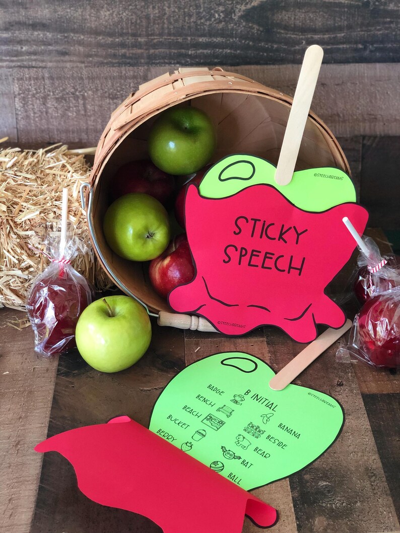 Fall Candy Apple Speech Therapy Craft Language Articulation Back to ...