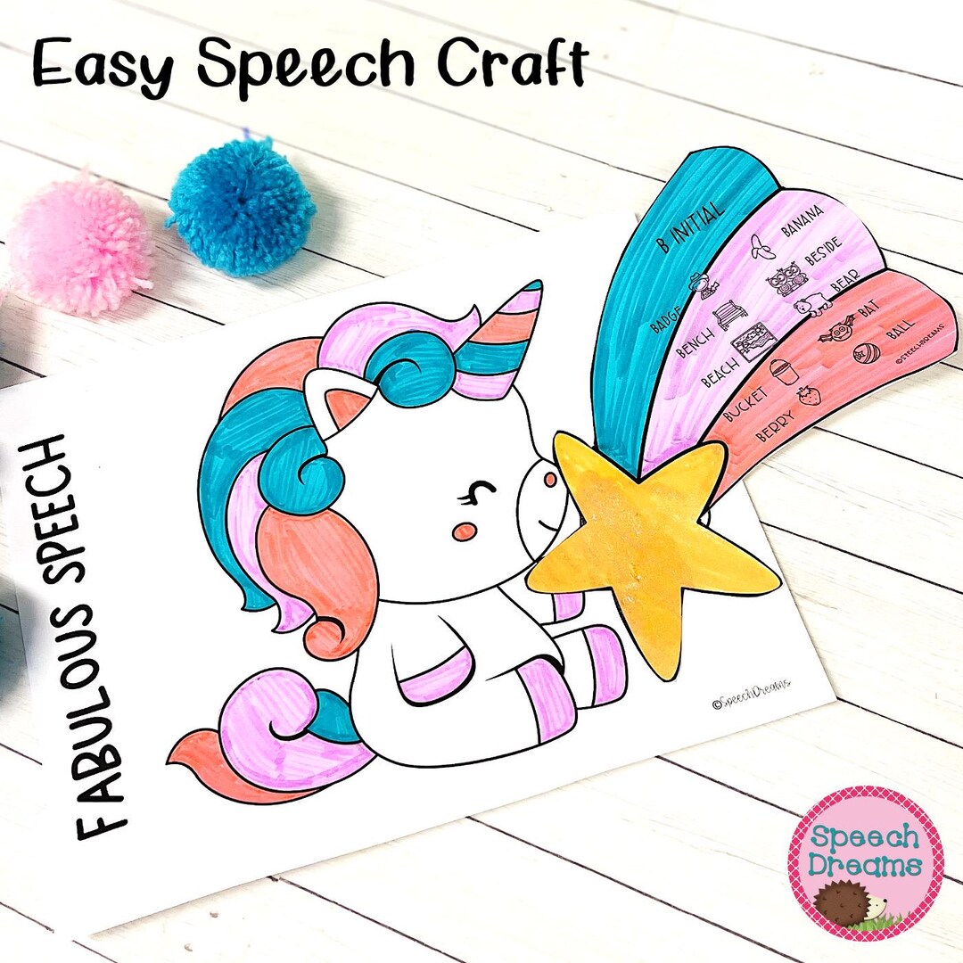 Unicorn Speech Therapy Language Worksheets | Early Intervention Easy ...