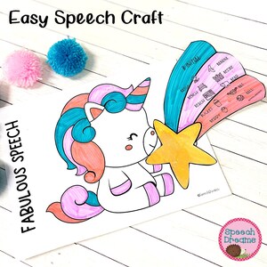 Unicorn Speech Therapy Language Worksheets Early Intervention Easy ...