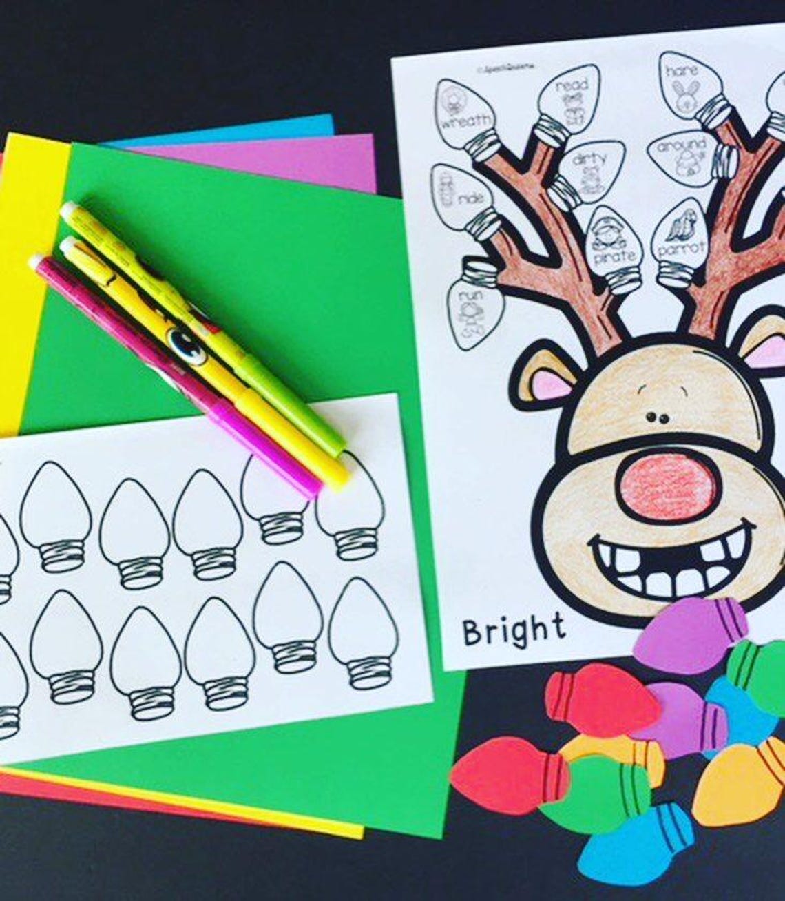 Christmas Speech Therapy Activity Reindeer Articulation and Language ...