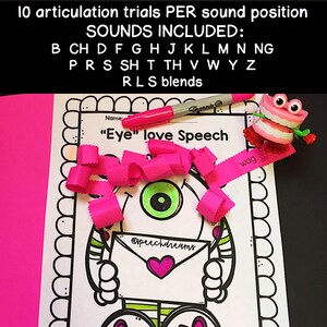 Valentines Day Speech Therapy Craft: Articulation and Language Goal ...