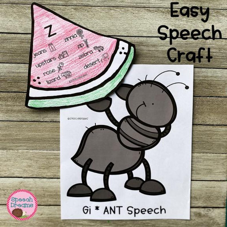 Summer Speech Therapy Craft for Articulation and Language Intervention ...