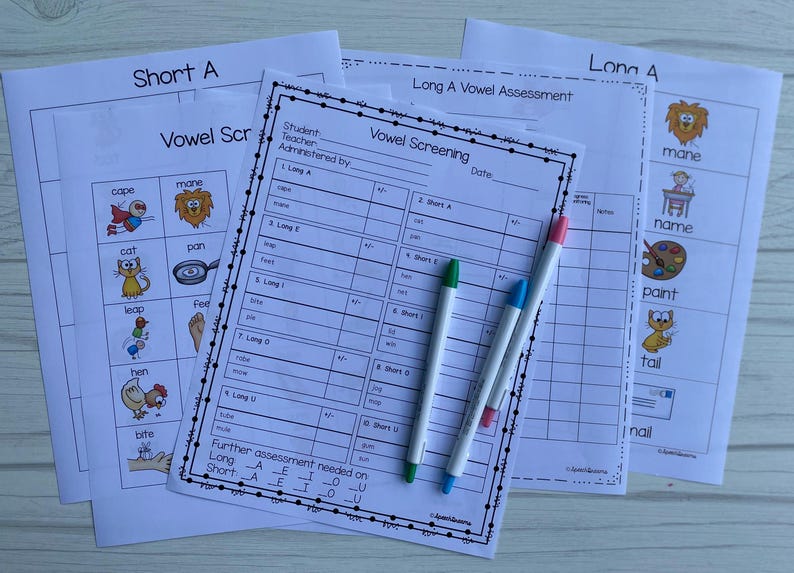 Vowel Assessment & Screening: Speech Therapy, Apraxia (PDF Download) - Etsy
