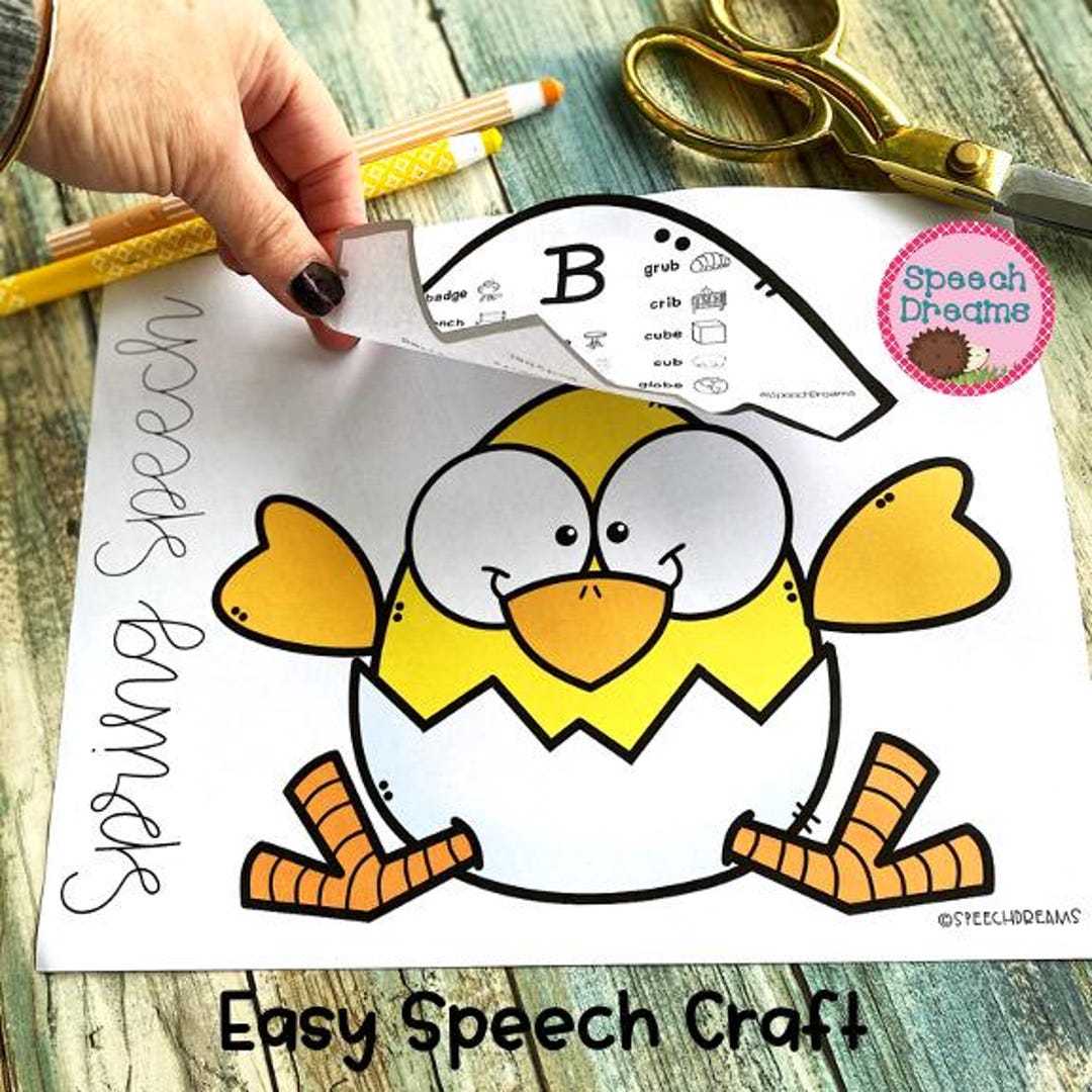 Easter Chick Speech Therapy Craft for Articulation & Language ...