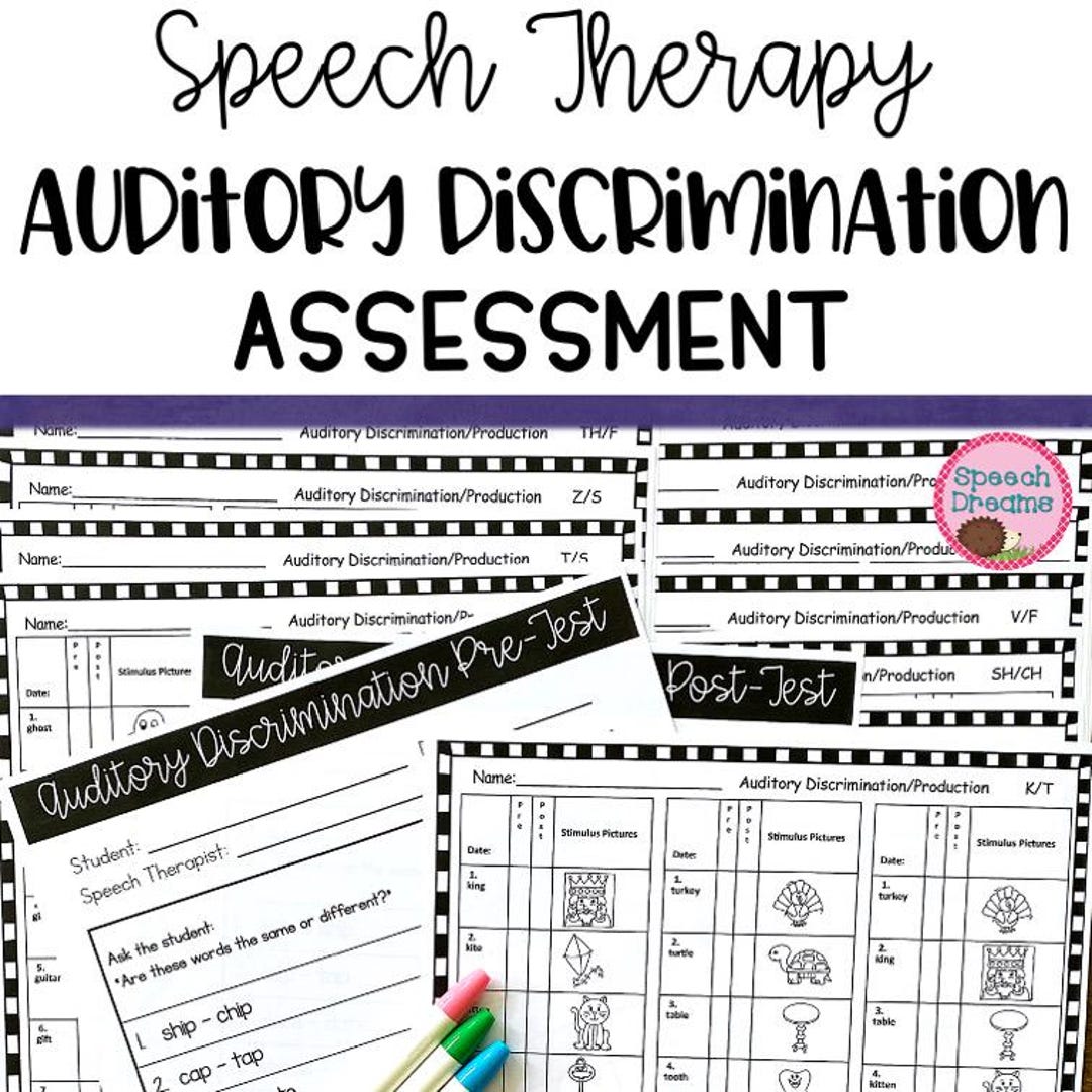 Speech Therapy Assessment | Auditory Discrimination & Minimal Pair ...