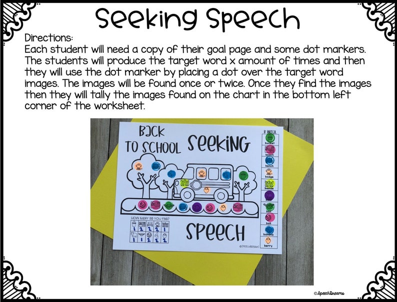 Speech Therapy Materials I Spy Speech Articulation Worksheets for ...