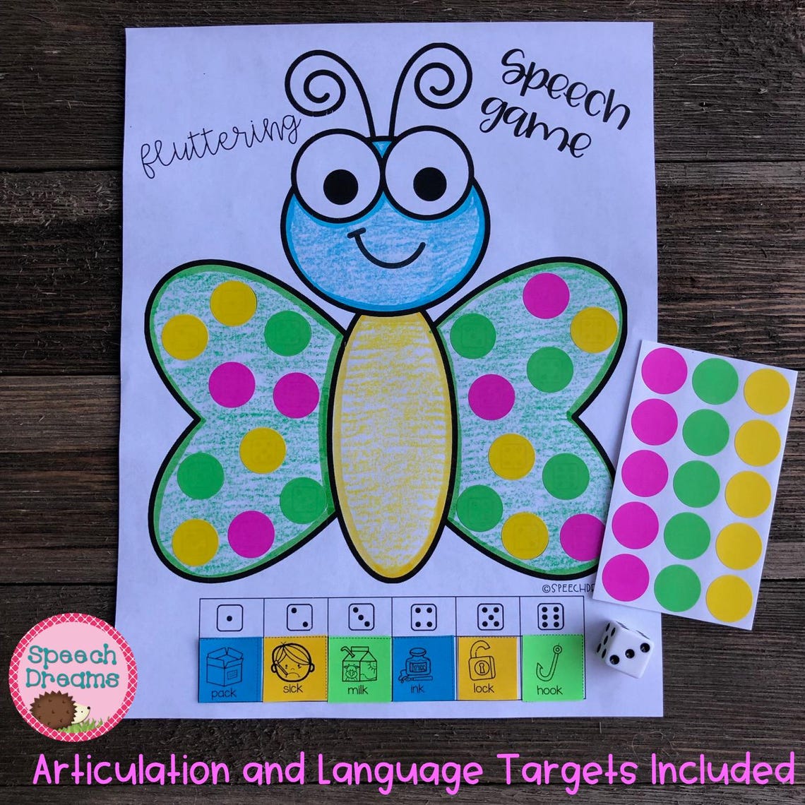 Spring Butterfly Speech Therapy Game for Articulation and Language ...