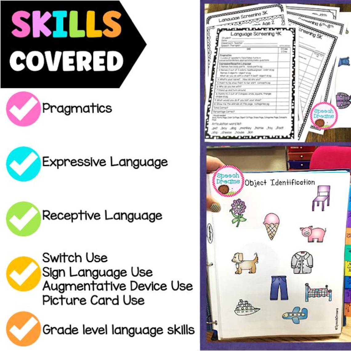 Speech Language Informal Assessments for K5 Thru 12th Grade | Profound ...