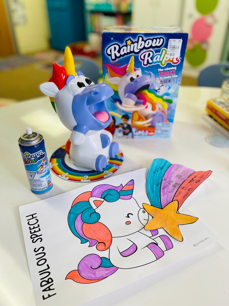 Unicorn Speech Therapy Language Worksheets | Early Intervention Easy ...