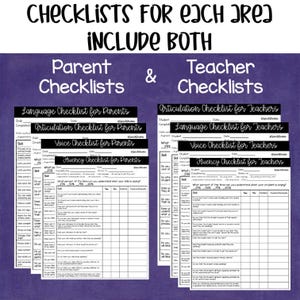 Speech Language Parent Questionnaire: Observation for Teachers and Slps ...