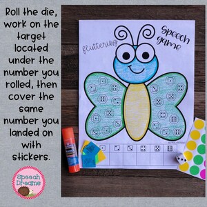 Spring Butterfly Speech Therapy Game for Articulation and Language ...