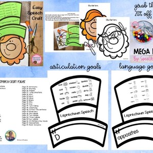 St. Patrick's Day Speech and Language Therapy Leprechaun Craft ...