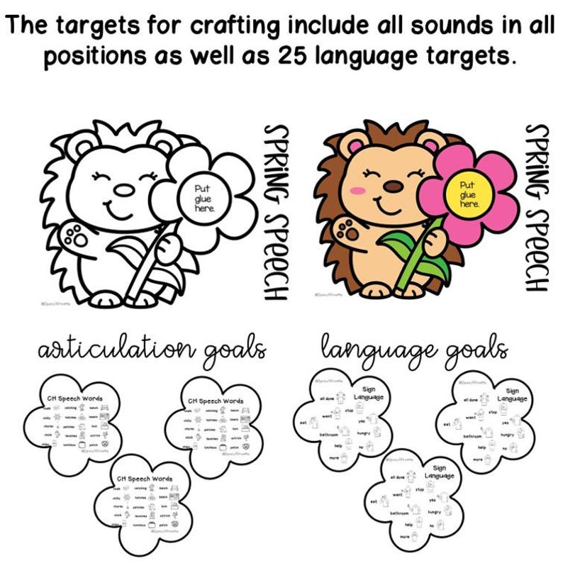 Spring Speech Therapy Craft: Articulation Language | Early Intervention ...