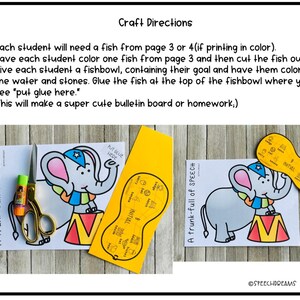 Elephant Speech Therapy Craft : Circus Activity for Preschool Early ...
