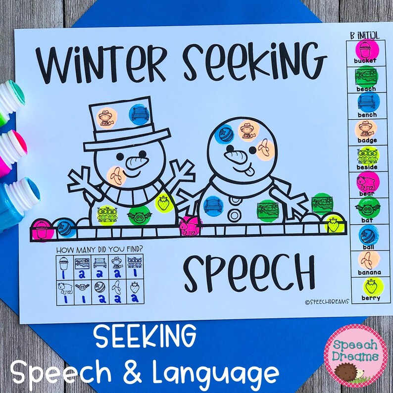 Speech Therapy Materials I Spy Speech Articulation Worksheets for ...