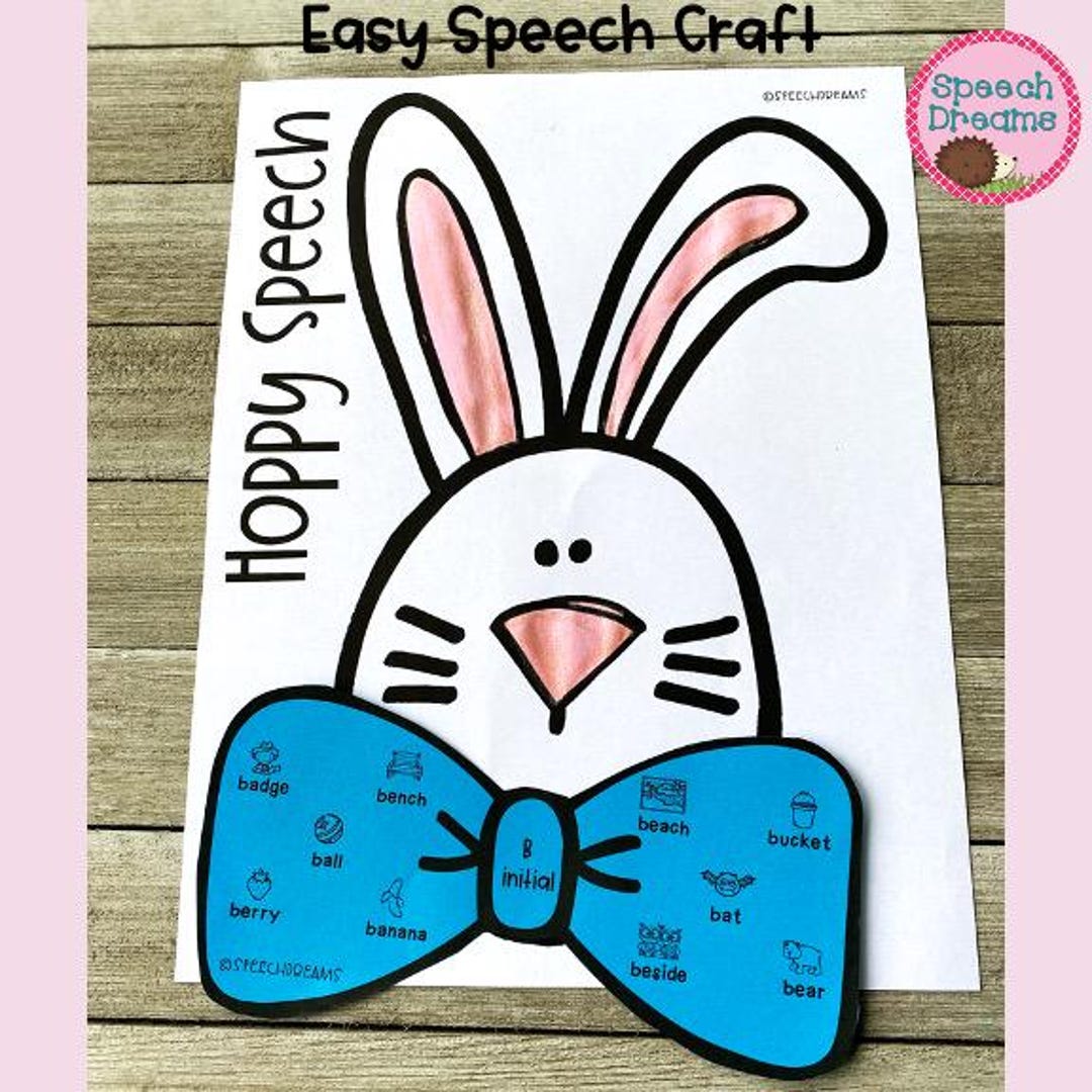 Easter Bunny Speech Therapy Craft: Articulation & Language Goals - Etsy