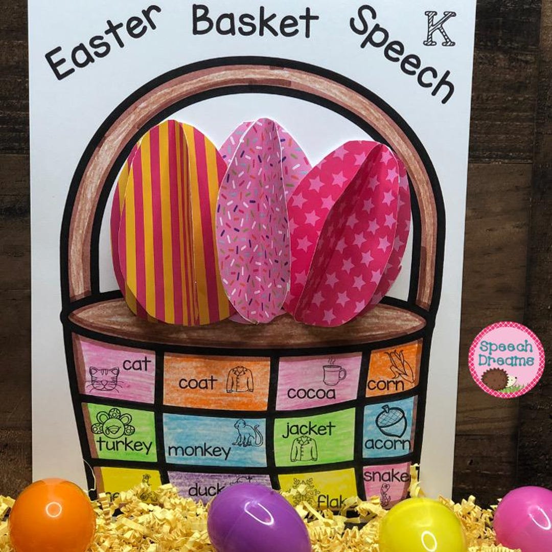 Easter Speech Therapy Craft Activity Articulation and Language Goals ...