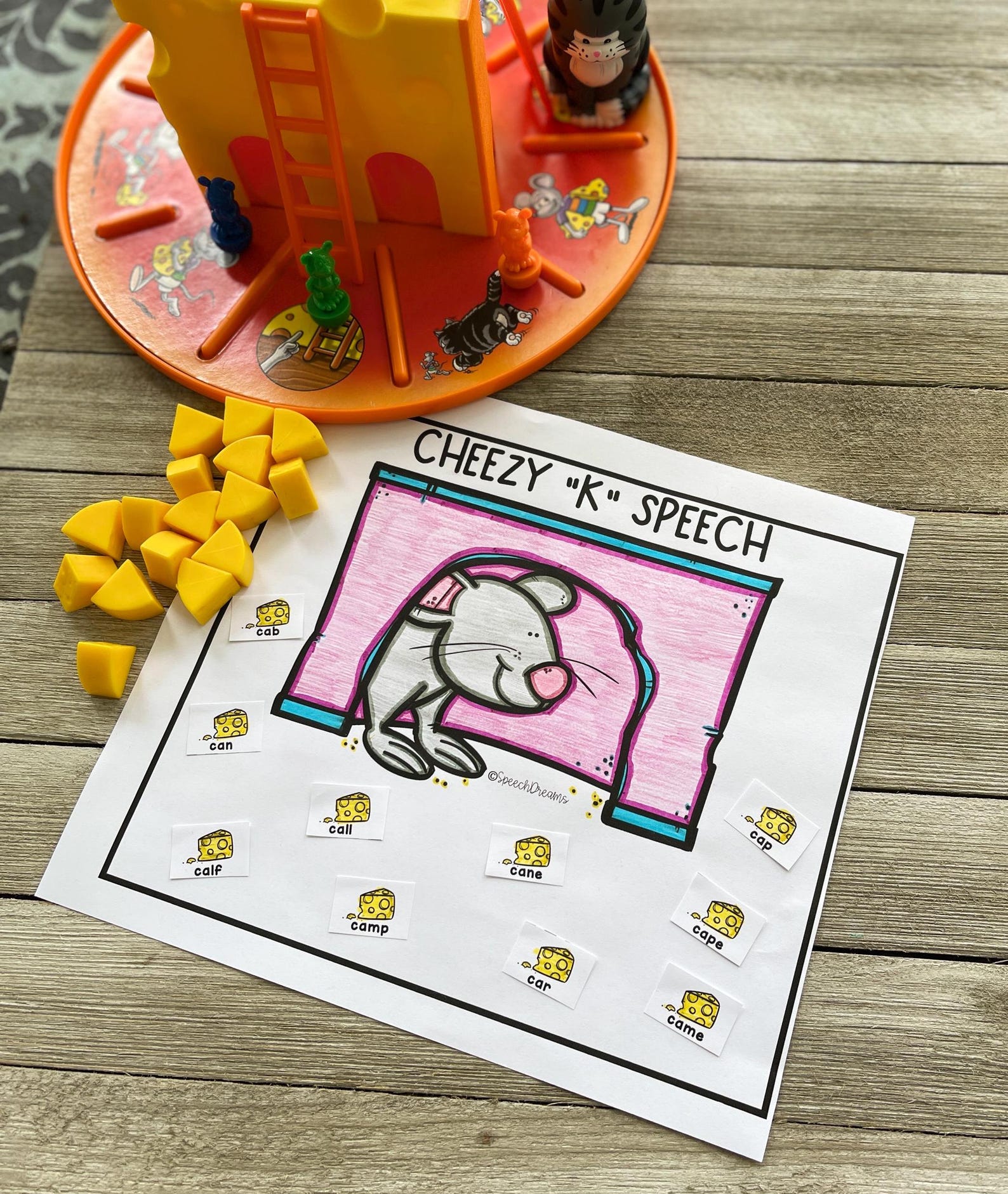Speech and Language Therapy | Mouse Cheese Worksheets Game Companion ...