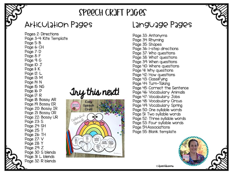 Dog and Bone Speech Therapy Craft Early Preschool Intervention Game ...