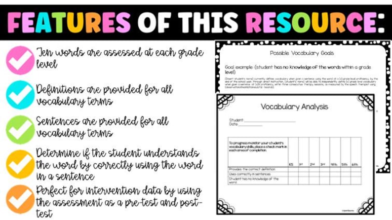 Vocabulary Language Assessment for Speech Therapy Data Collection ...