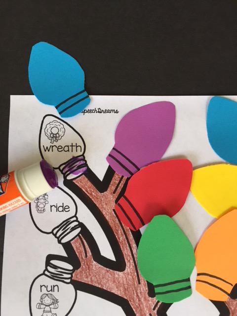 Christmas Speech Therapy Activity Reindeer Articulation and Language ...