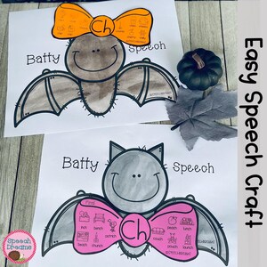 Halloween Speech Therapy Craft Bat: Action Verbs Homonyms Homophones ...