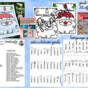 Christmas Craft for Speech Therapy: Santa Sequencing Categories ...