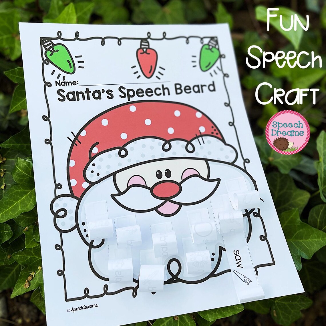 Christmas Craft for Speech Therapy: Santa Sequencing Categories ...