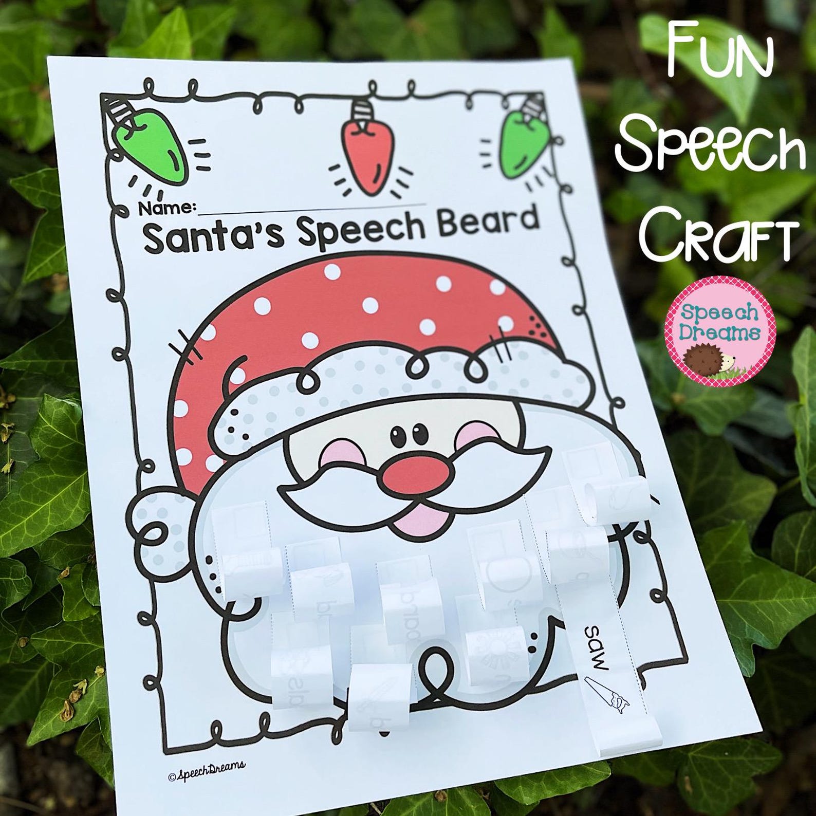 Christmas Craft for Speech Therapy: Santa Sequencing Categories ...