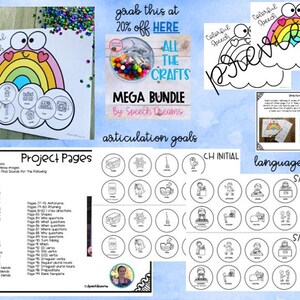 Speech Therapy Articulation and Language Activity: Rainbow Spring Nouns ...